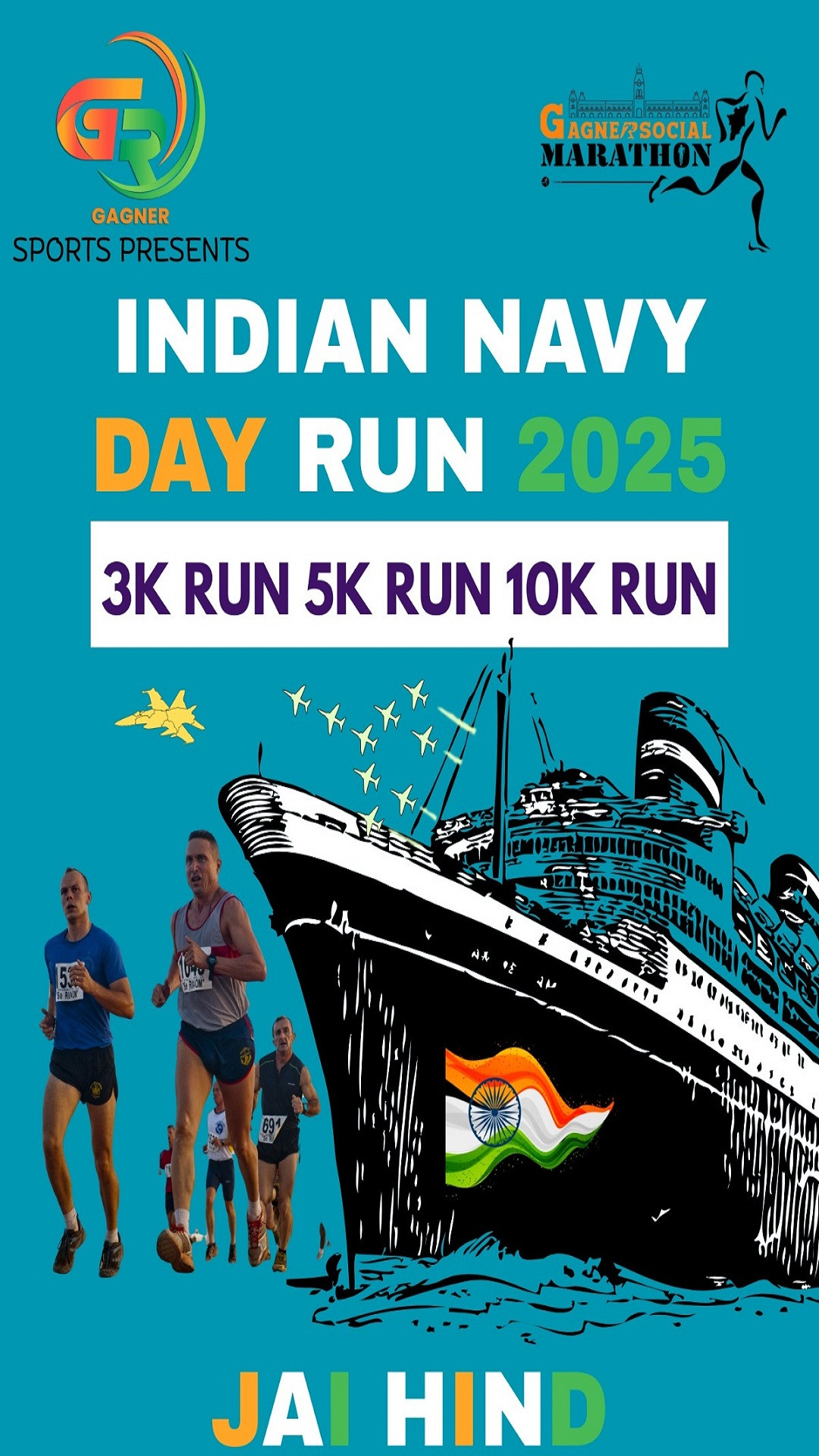 Indian Navy Day Run 2025 Chennai | 3K, 5K, 10K Marathon