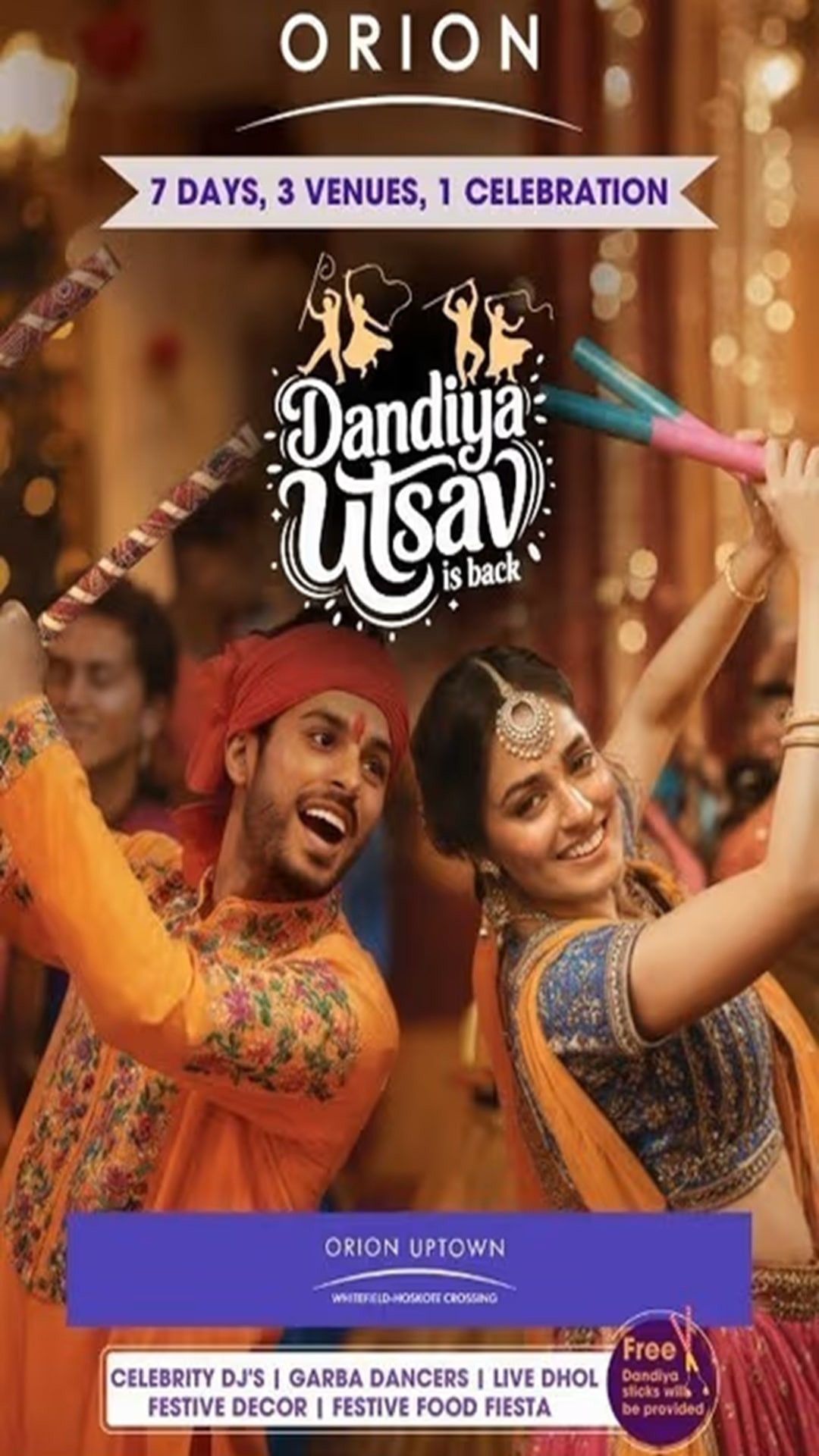 Bengaluru’s Biggest Dandiya Utsav 2025 – 7 Days, 3 Venues