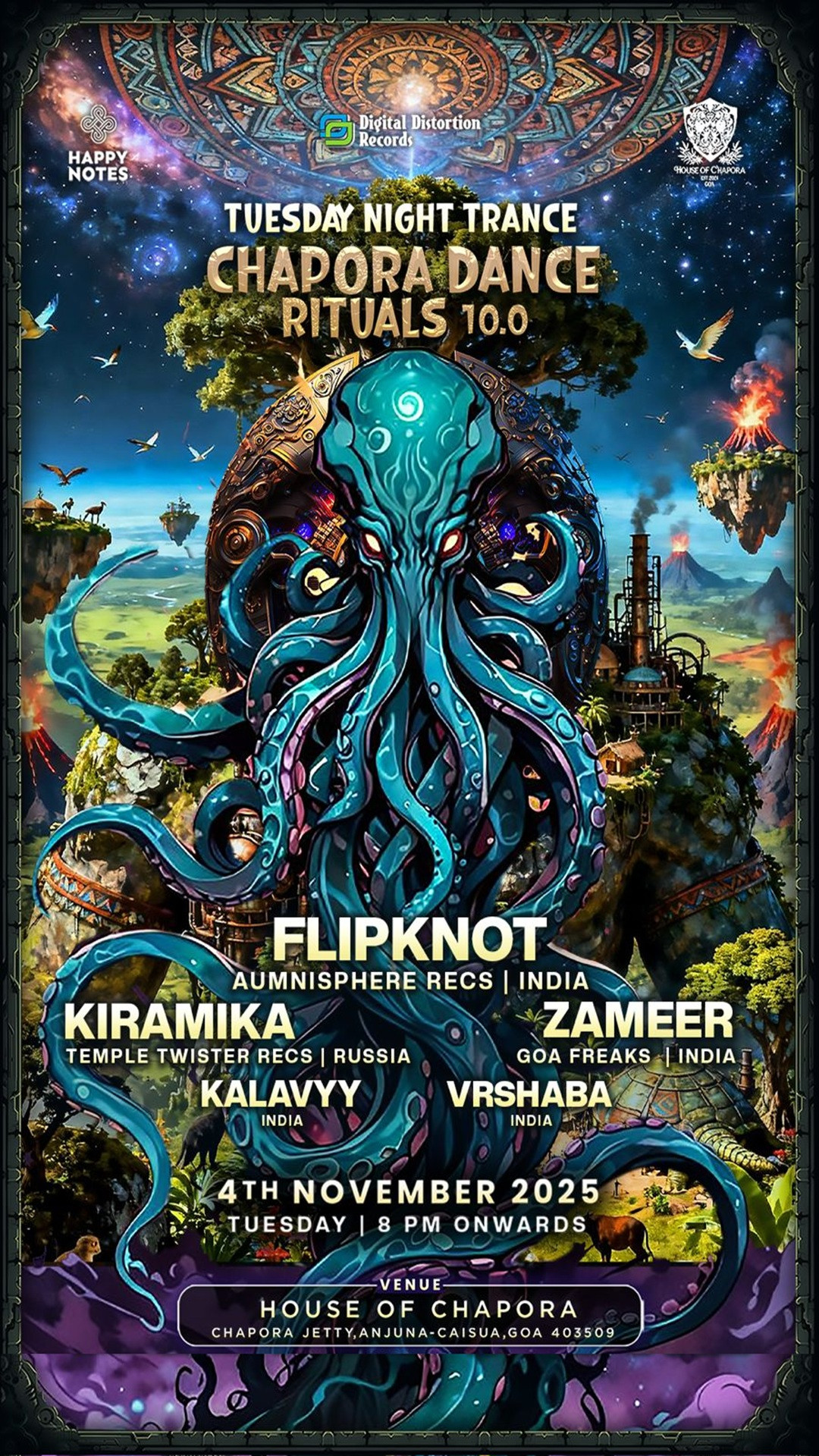 Chapora Dance Rituals 10.0 Goa Night at House of Chapora