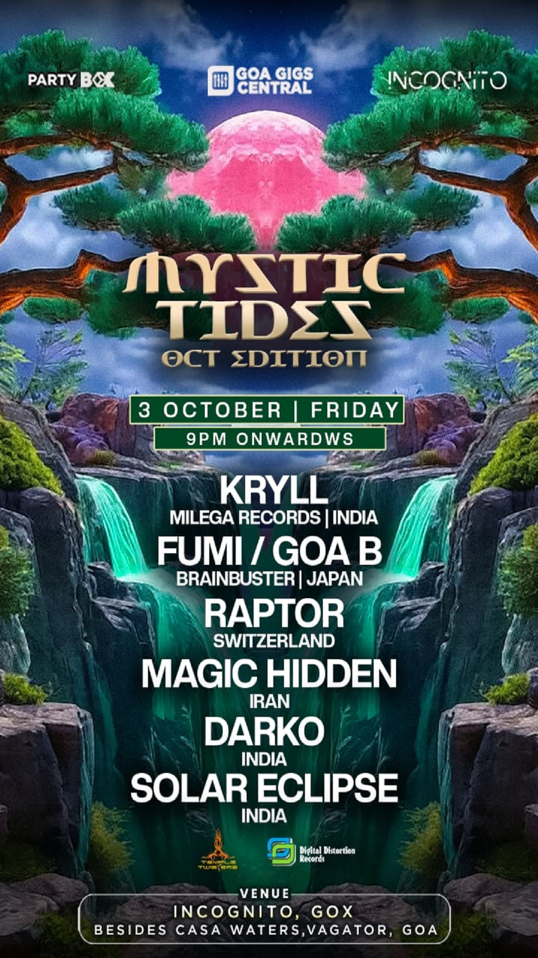Mystic Tides Goa – Psytrance Party at Incognito, Oct 3