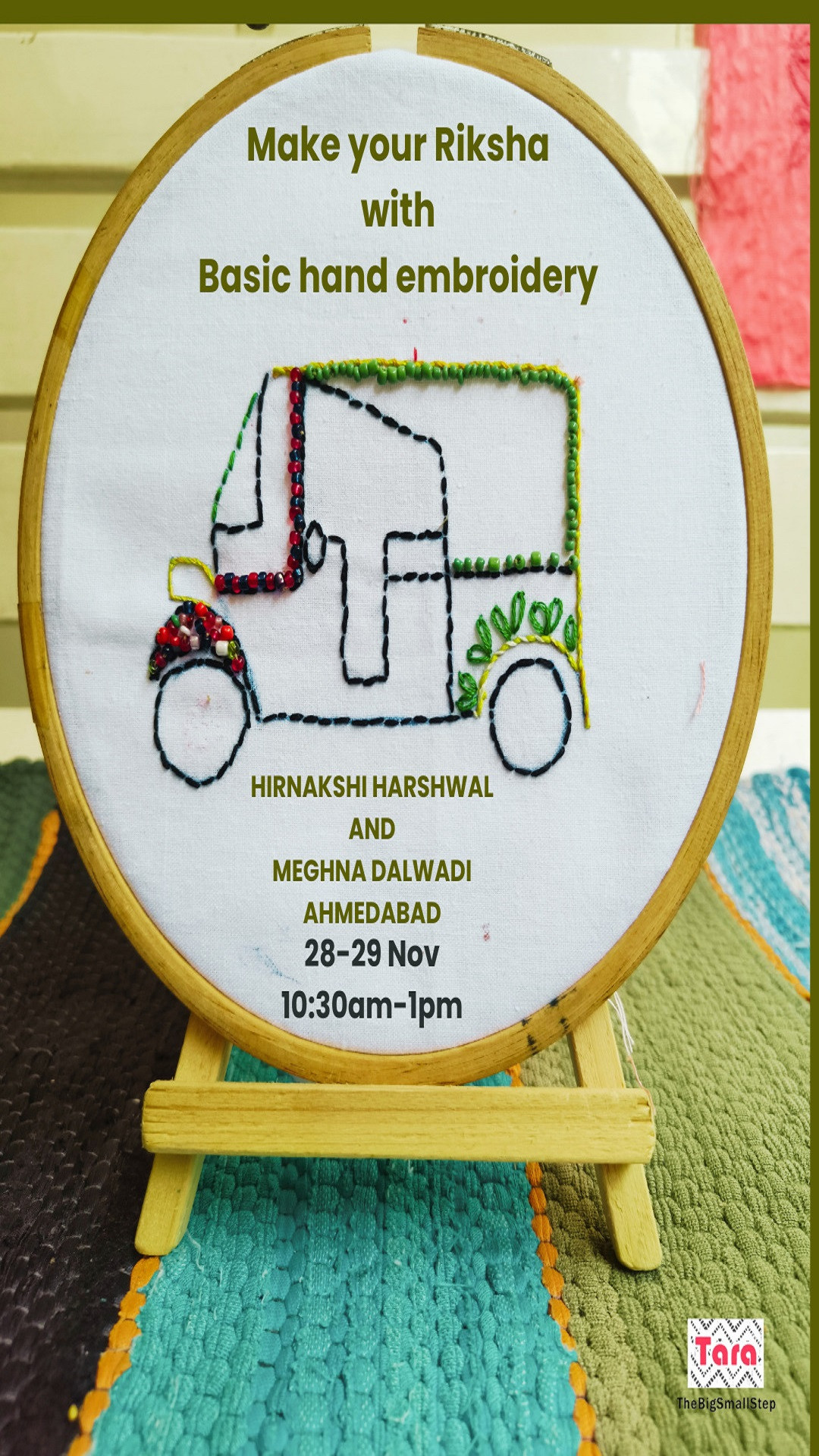 Make Your Riksha Hand Embroidery Workshop Ahmedabad