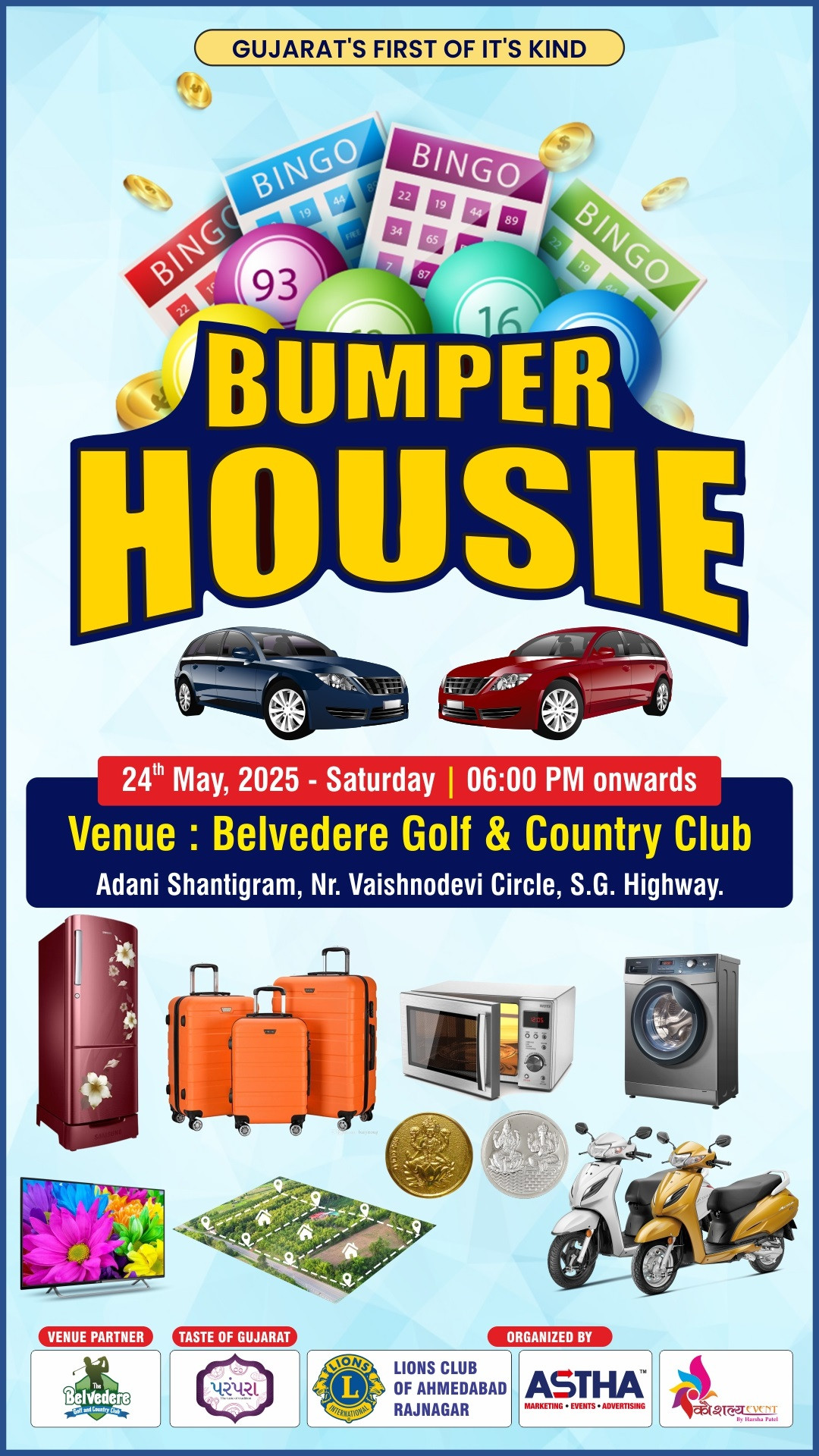 Bumper Housie Ahmedabad 2025 – Exciting Game Night at Belvedere Golf Club