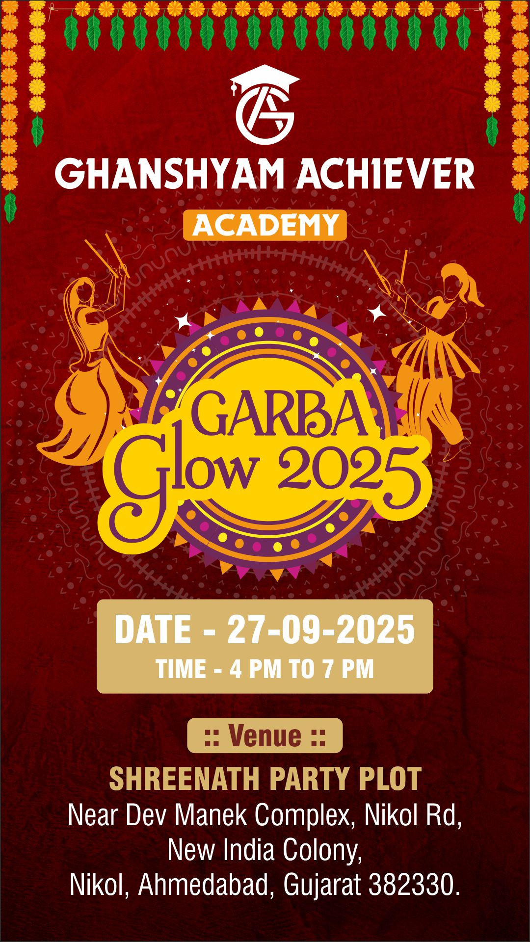 Ghanshyam Achiever Academy Dandiya Night 2025