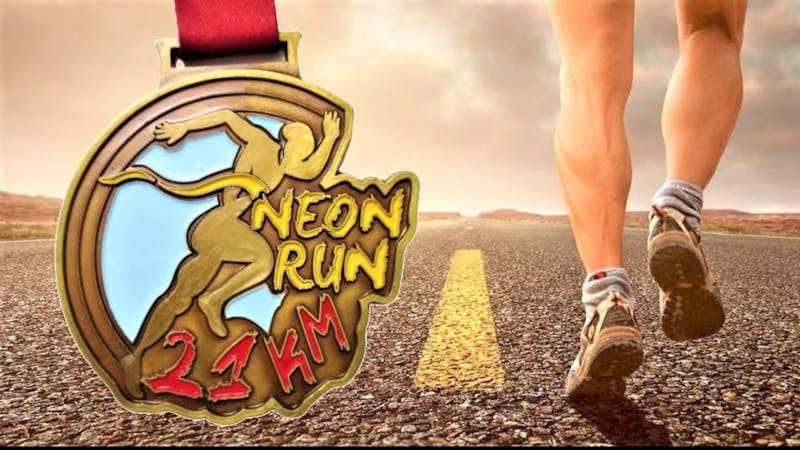 Neon Run 21 KM: Earn a Stunning Medal Delivered to Your Door